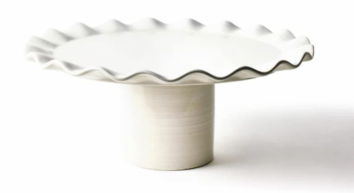 Signature Ruffle 14" Cake Stand - White – Salutations Home